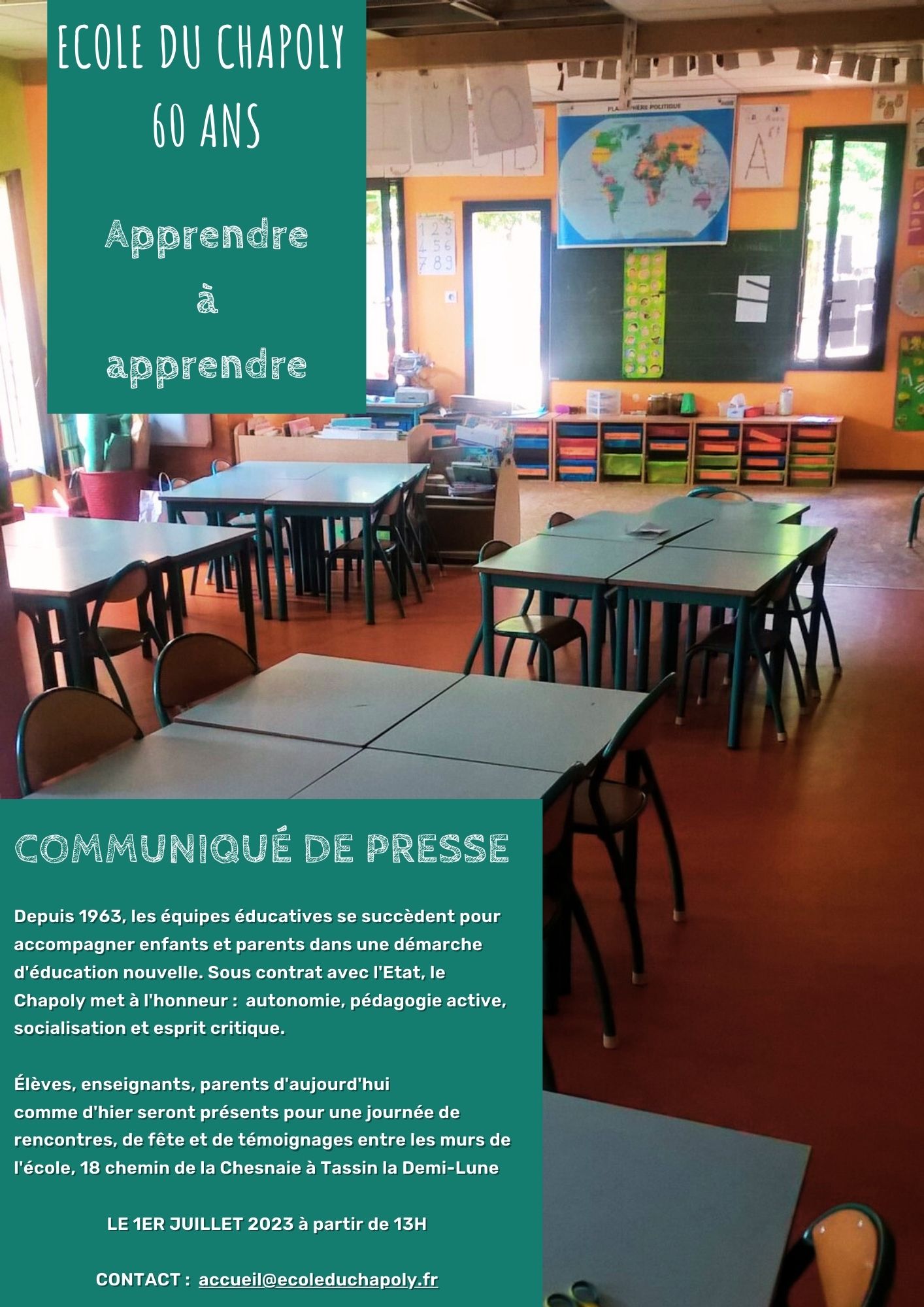 L’école du Chapoly fête ses 60 ans – ANEN
